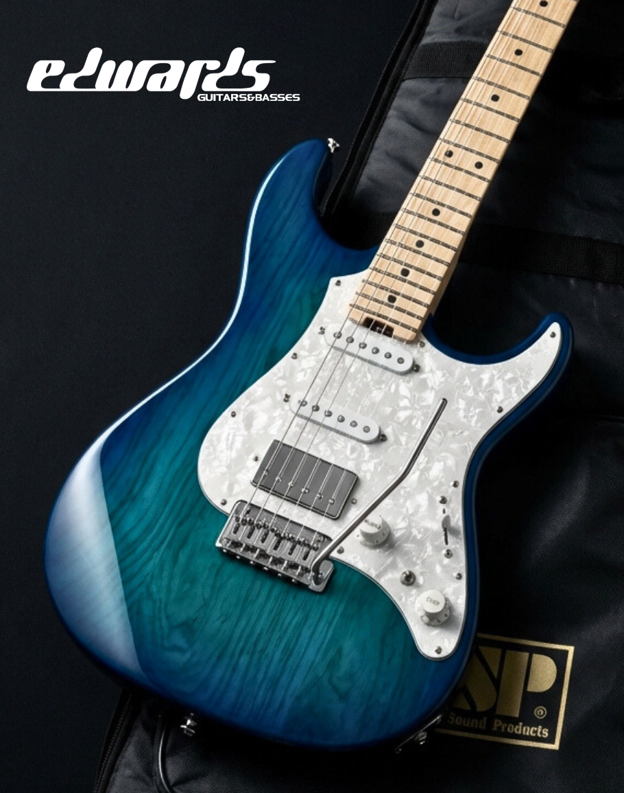 ESP Edwards E-SNAPPER-AL/M - See Thru Blue SB – Davis Guitar