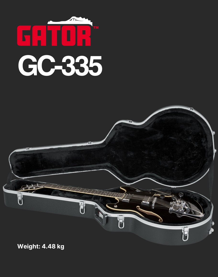 Gator Deluxe Semi-Hollow Guitar Case - GC-335 – Davis Guitar
