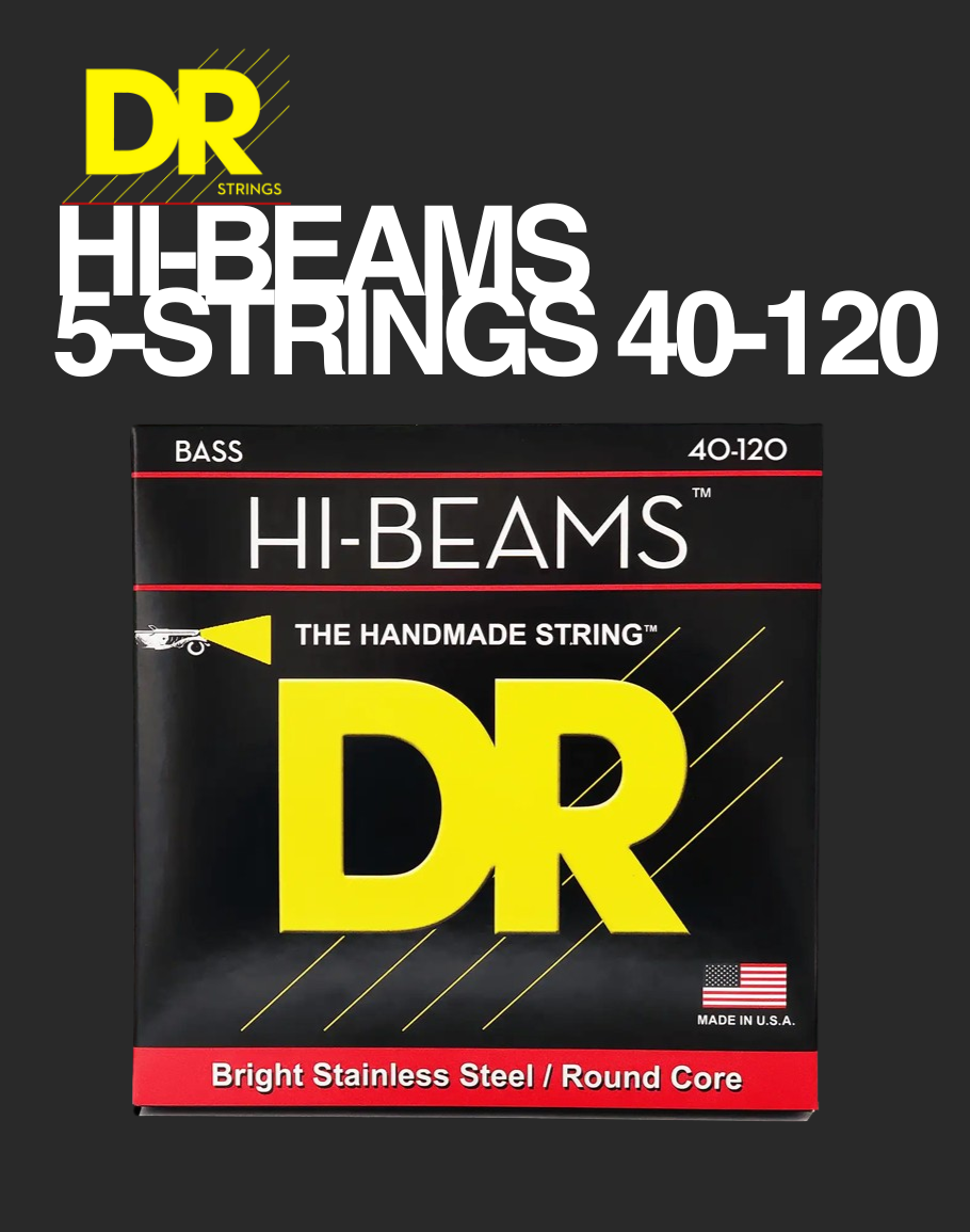 DR Bass Guitar 5-Strings Hi-Beams - 40-120 – Davis Guitar