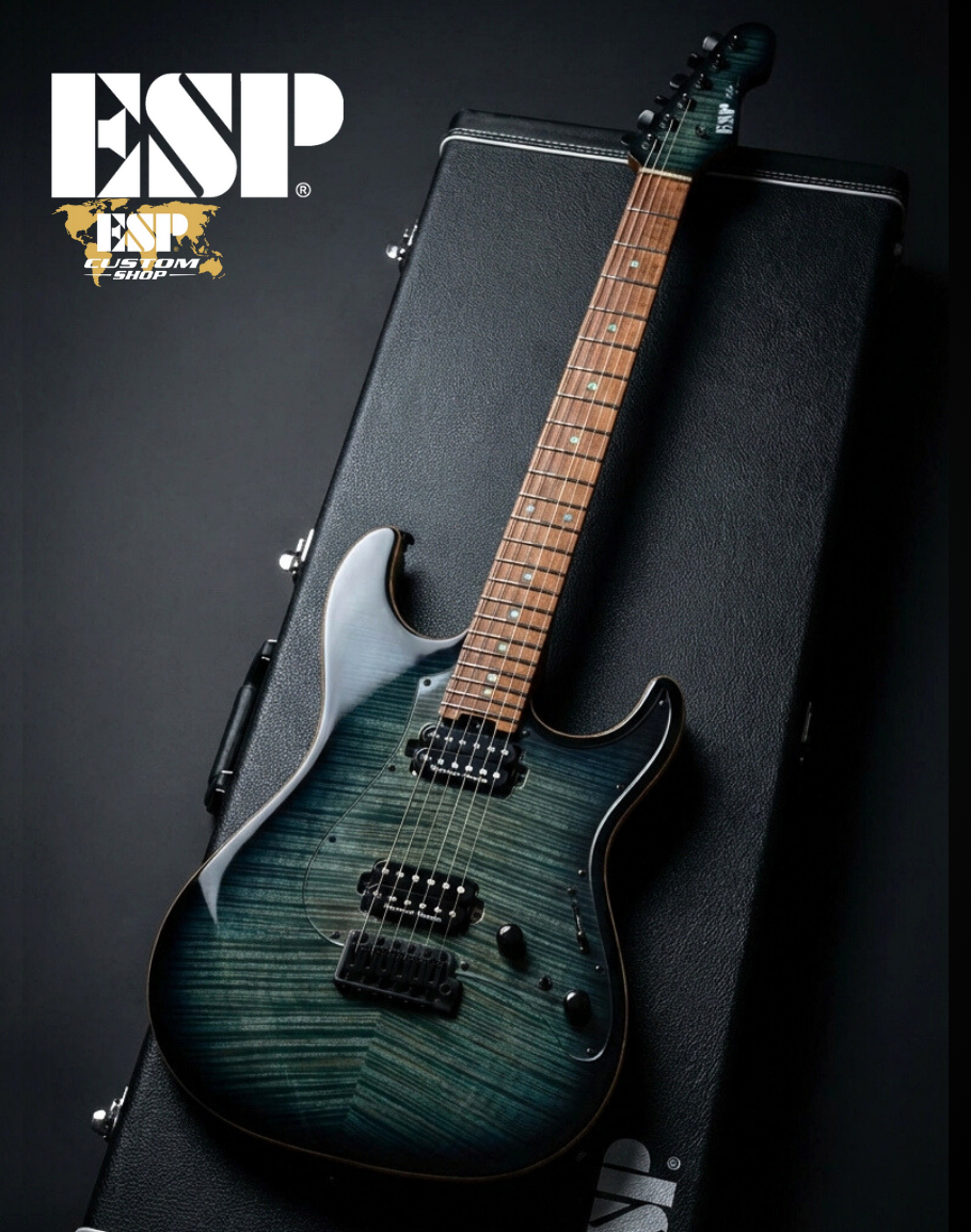 ESP Snapper Custom Roasted Maple - ST Blue Sunburst – Davis Guitar