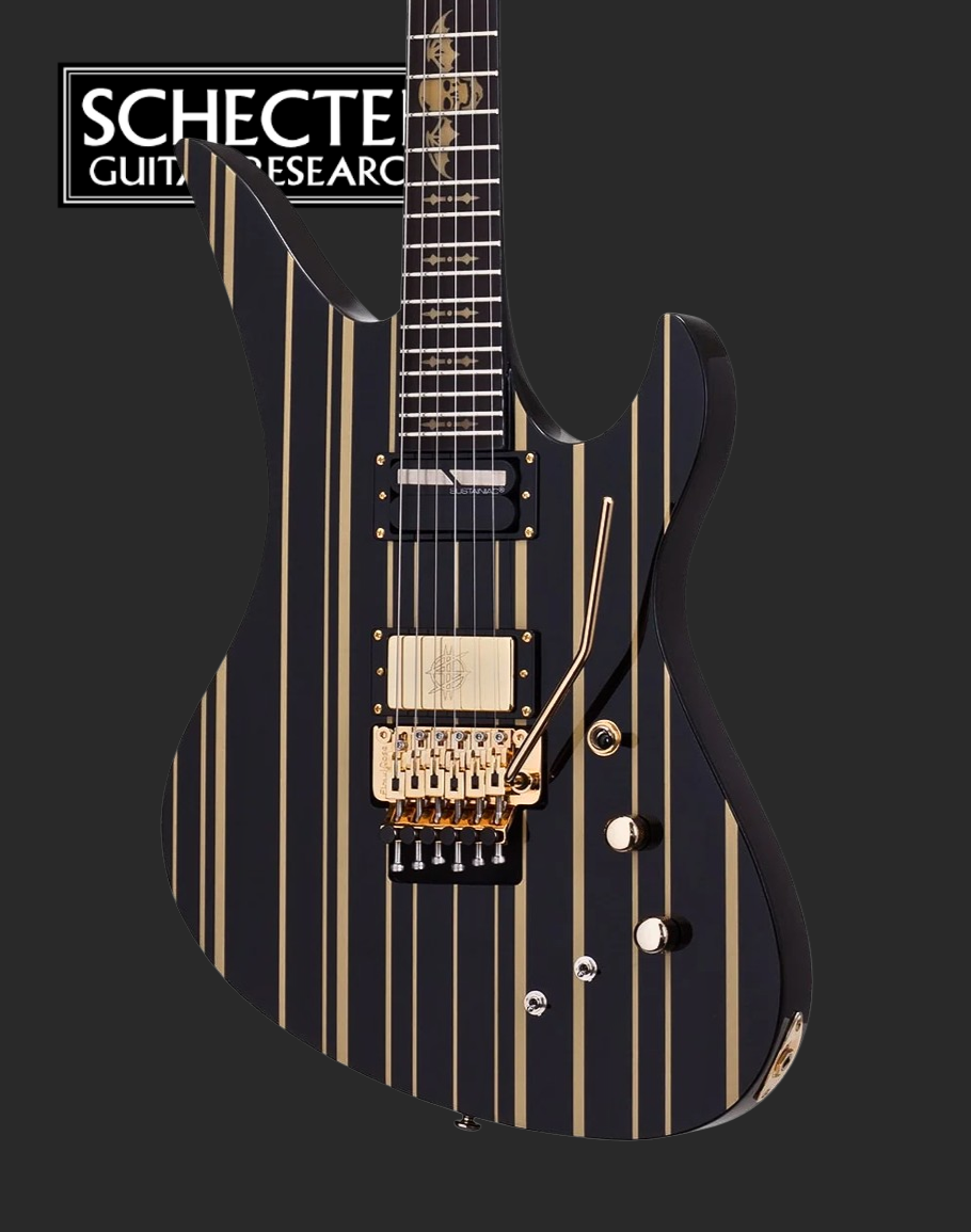PRE-ORDER Schecter Synyster Custom-S - Black Gold Stripes – Davis Guitar