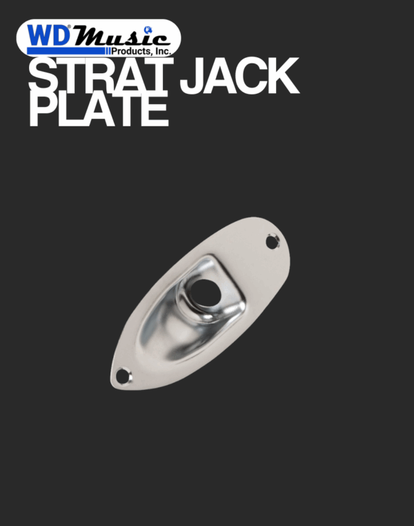 WD Strat Jack Plate – Chrome – Davis Guitar